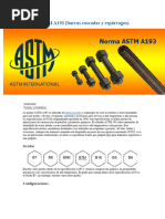 Norma ASTM A193: Espárragos y Sujetadores | PDF | Tornillo | Acero