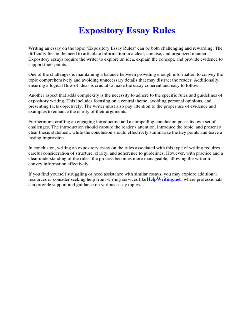 Expository Essay Rules | PDF | Mr. Darcy | Pride And Prejudice