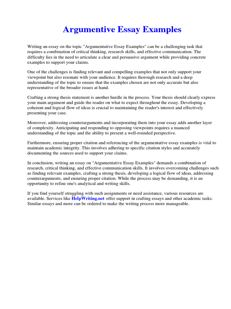 Argumentive Essay Examples | PDF | Aviation