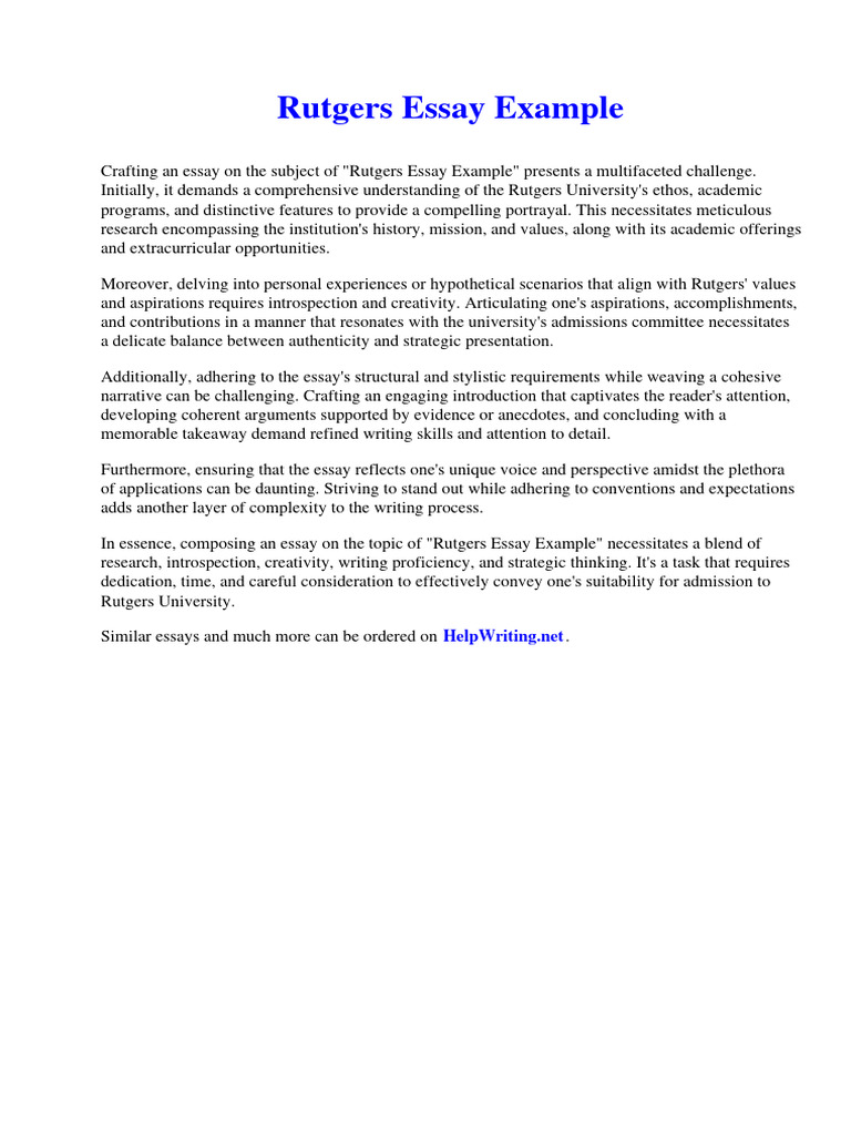 Rutgers Essay Example | Download Free PDF | Combined Sewer | Bonds ...