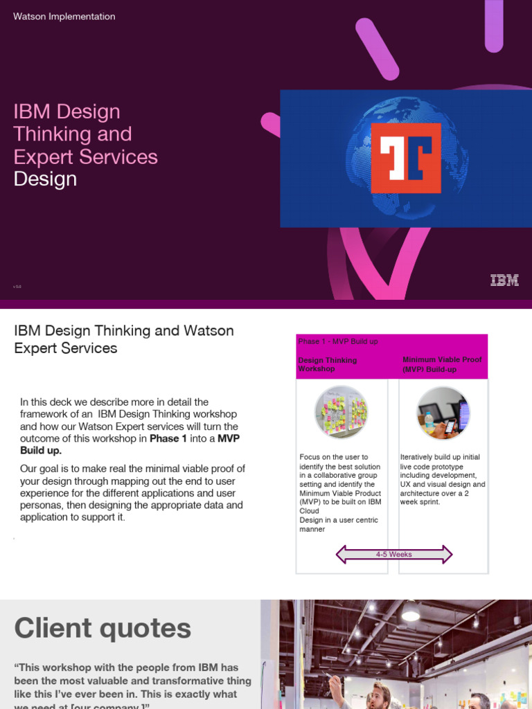 IBM Design Thinking and Watson Expert Services Overview | PDF | Design ...