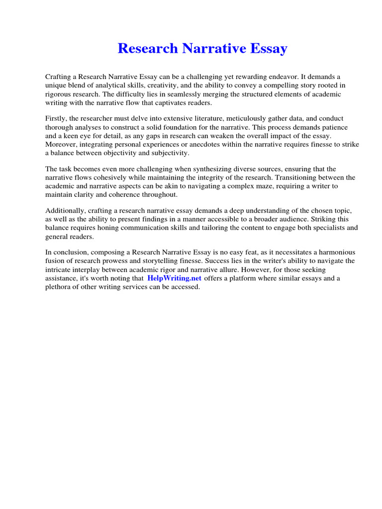 Research Narrative Essay | PDF | Cannabis (Drug) | Narrative