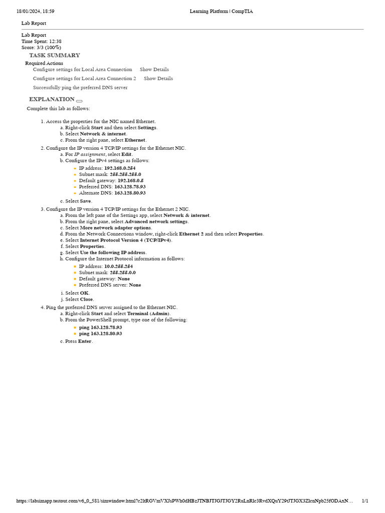 Configure IP Addresses | PDF | Ip Address | Internet Protocols Configure IP Addresses | PDF | Ip Address | Internet Protocols