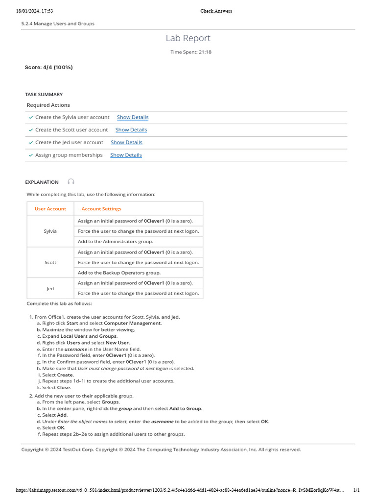 Manage Users and Groups | PDF | User (Computing) | Password