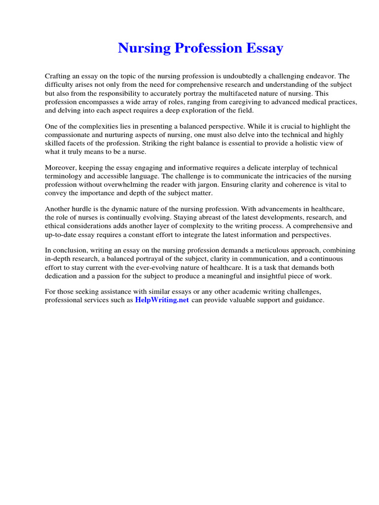 Nursing Profession Essay Pdf Cancer Genetics