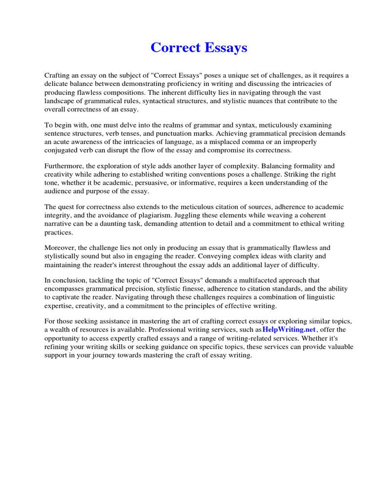 Correct Essays | PDF | Chromatography