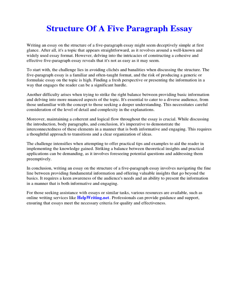 Structure of A Five Paragraph Essay | PDF | Genetic Engineering | Genetics