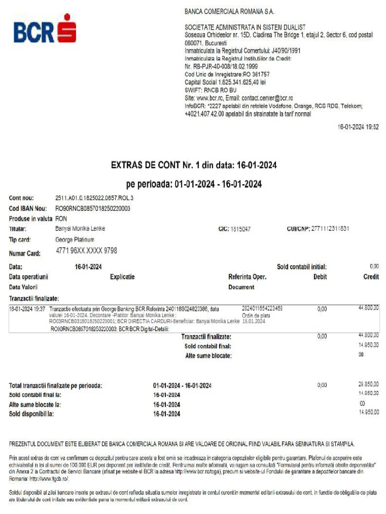 BCR Extras Cont | PDF