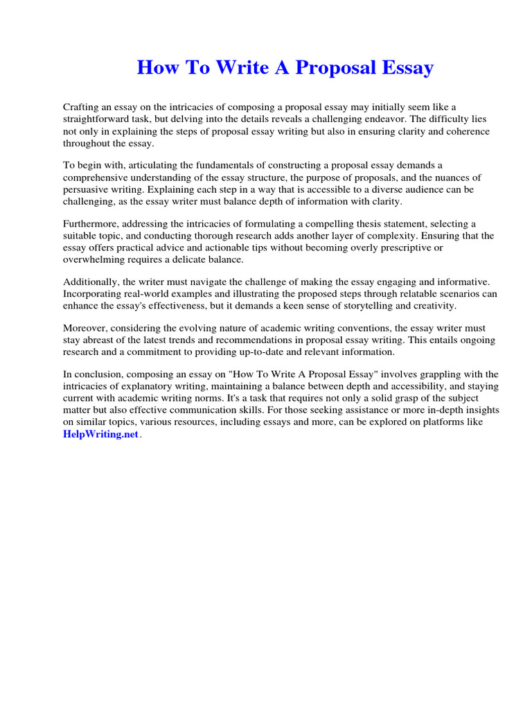 How to Write a Proposal Essay | PDF | Ventricle (Heart) | Diastole