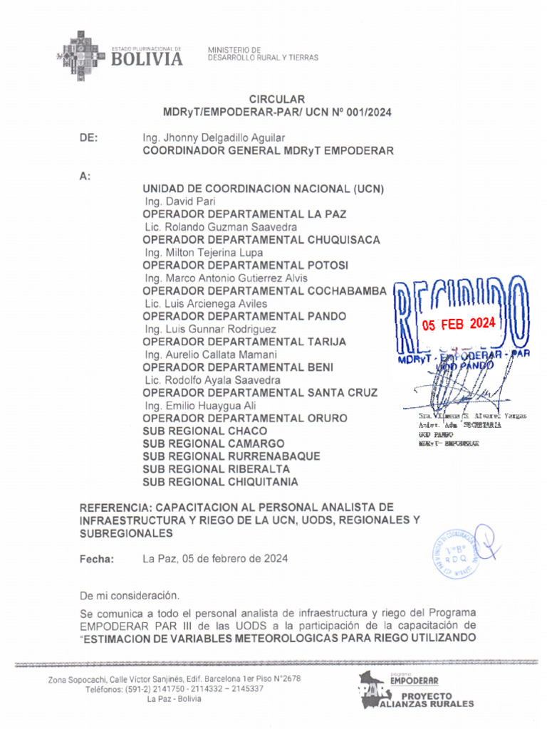 Circular 001-2024 | PDF