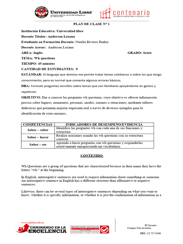 WH Questions Micro | PDF