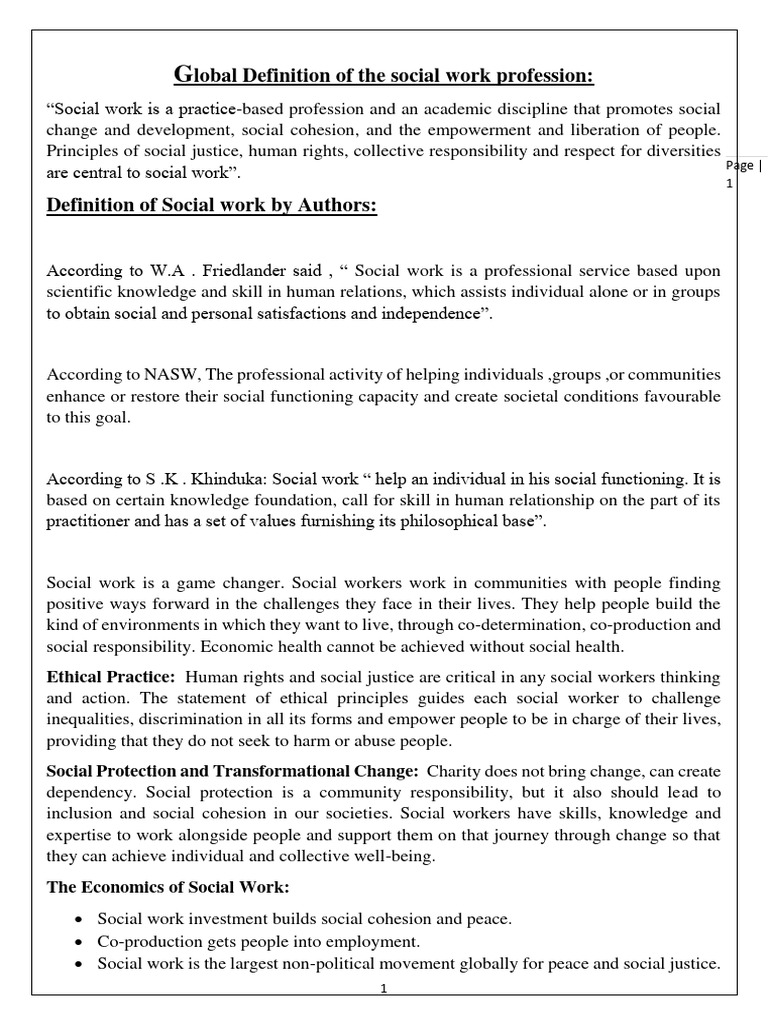 INtro of Social Work | PDF | Social Work | Disability