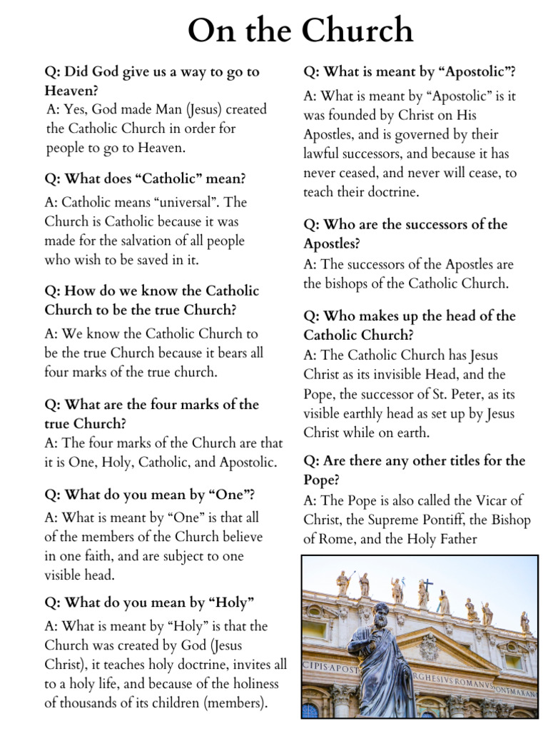 Understanding the Catholic Church | PDF | Catholic Church | Christian ...