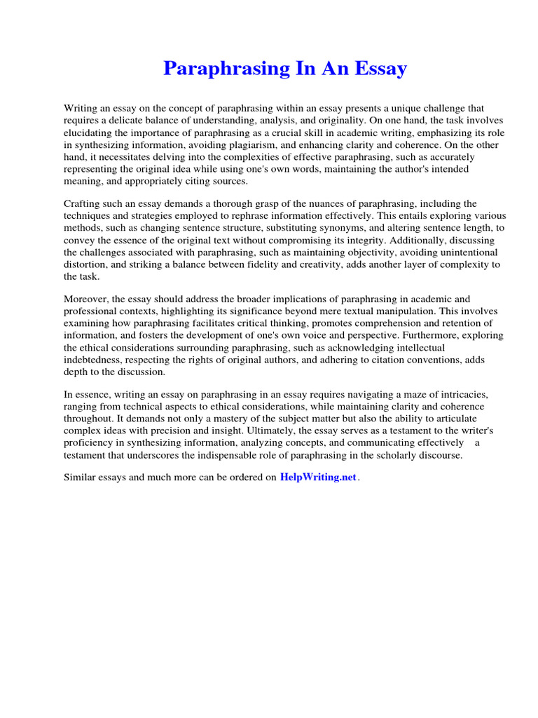 Paraphrasing in An Essay | PDF | Evolution | Natural Selection