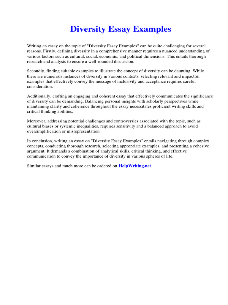 Diversity Essay Examples | PDF | Egyptian Hieroglyphs | Han Dynasty