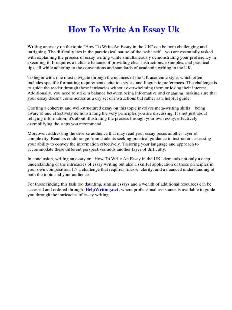 How To Write An Essay Uk | PDF | Cirrhosis | Hepatitis