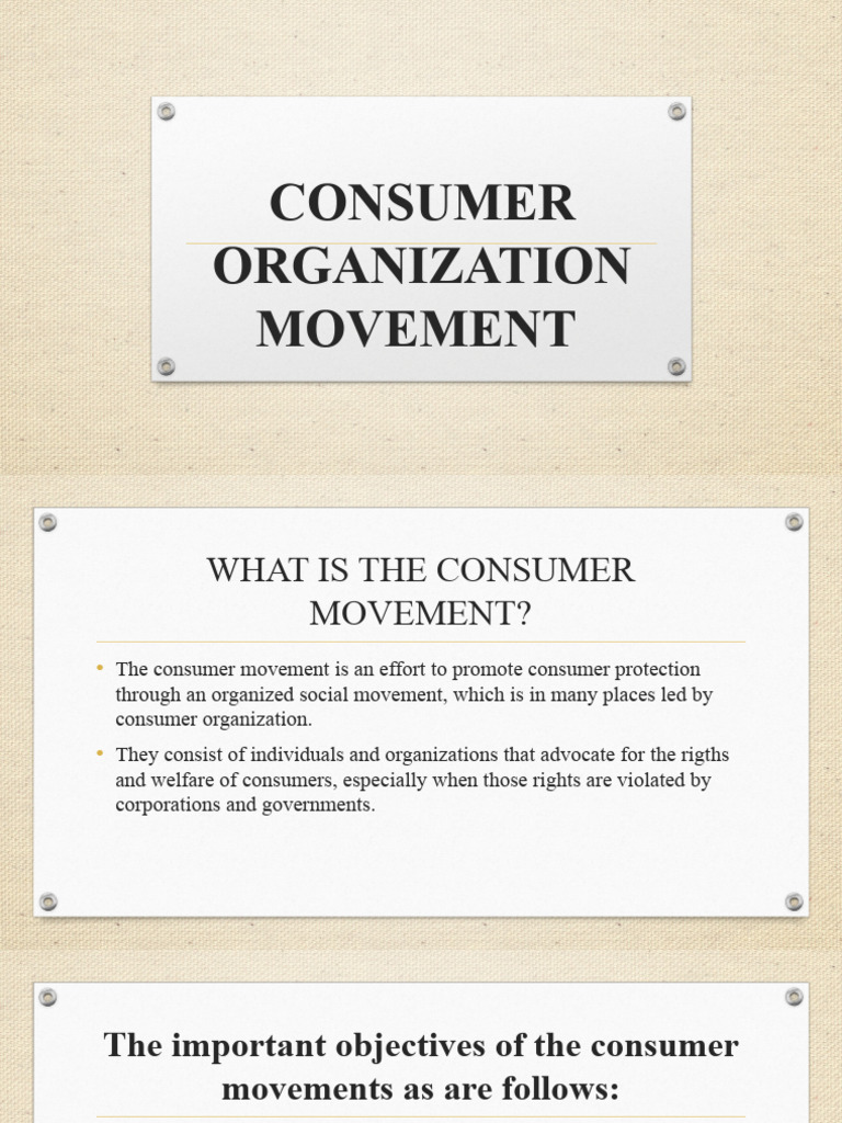 Understanding the Consumer Movement | PDF