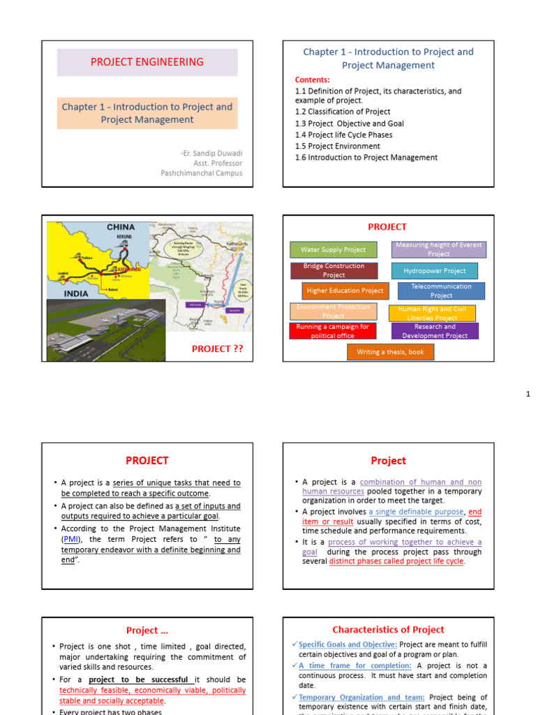 Chapter 1 Introduction To Project and Project Management | PDF | Project Management | Goal