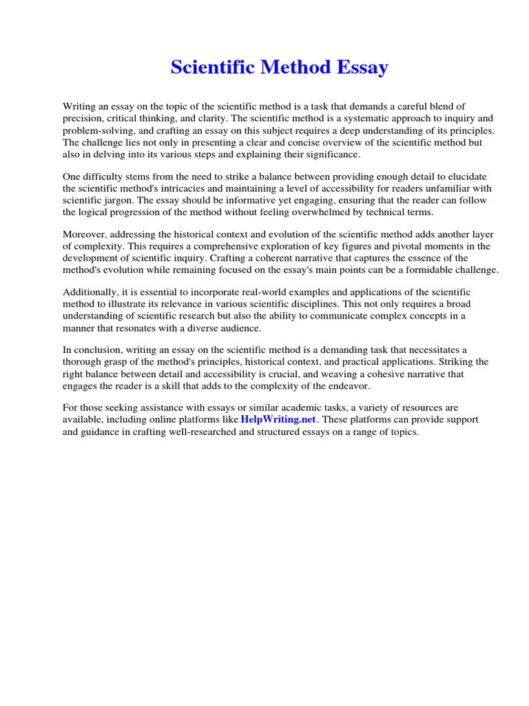 Scientific Method Essay | PDF | Scientific Method | Crusades
