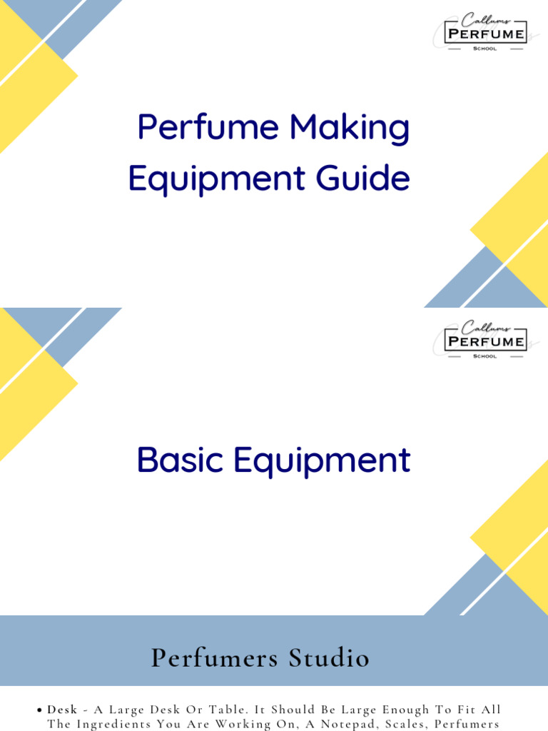 Perfume Making Equipment Guide 1 | PDF | Perfume | Odor