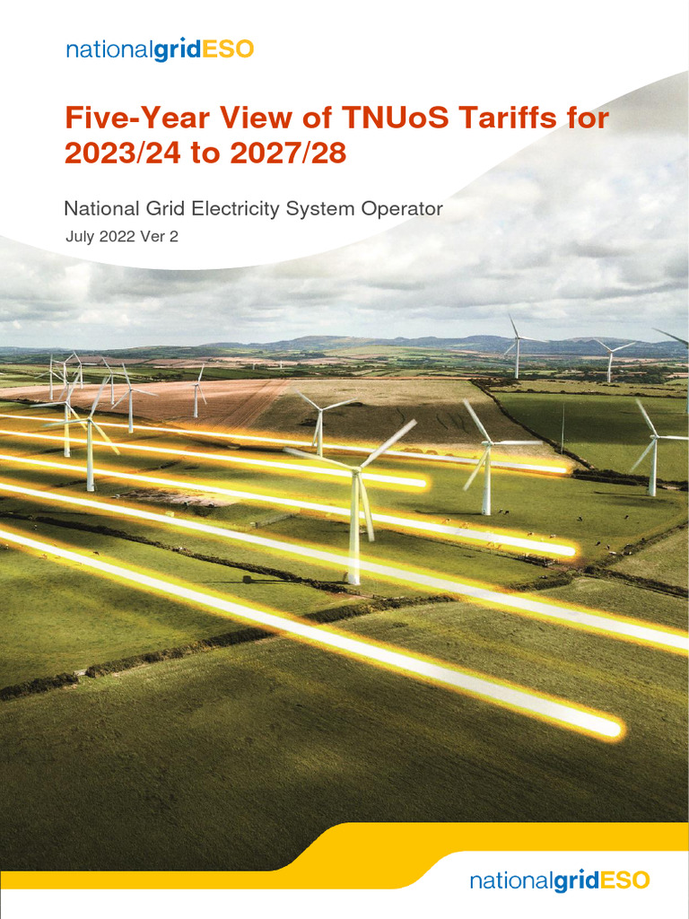 2023-24 To 2027-28 5YV TNUoS Tariffs Report - Republished v2 | PDF ...