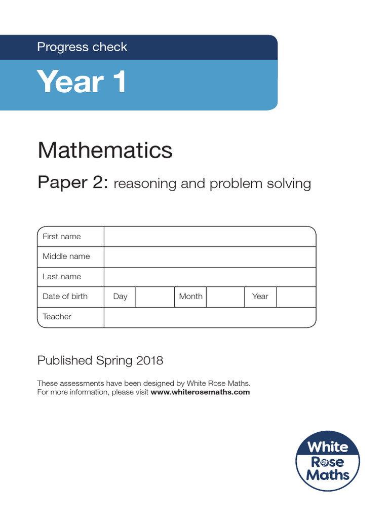 Year 1 Reasoning Spring 2018 | PDF
