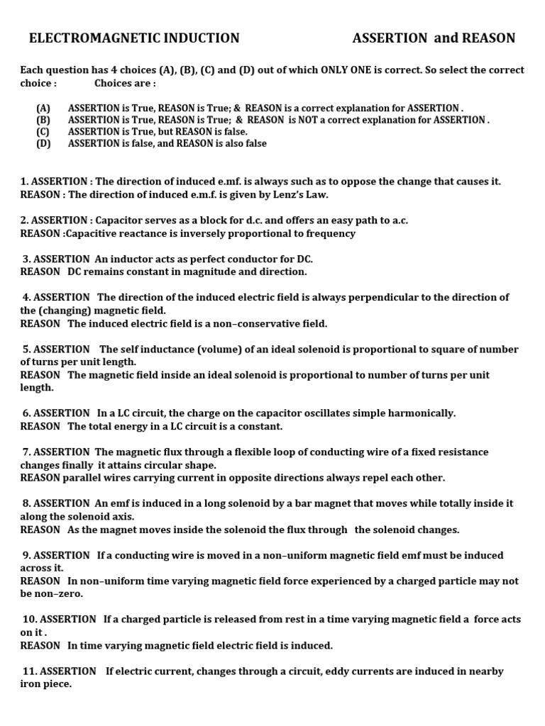 Xii 4 Electromagnetic Induction | PDF | Electromagnetic Induction ...