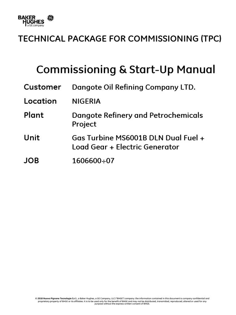 Commissioning & Start Up Manual | PDF | Specification (Technical Standard) | Business