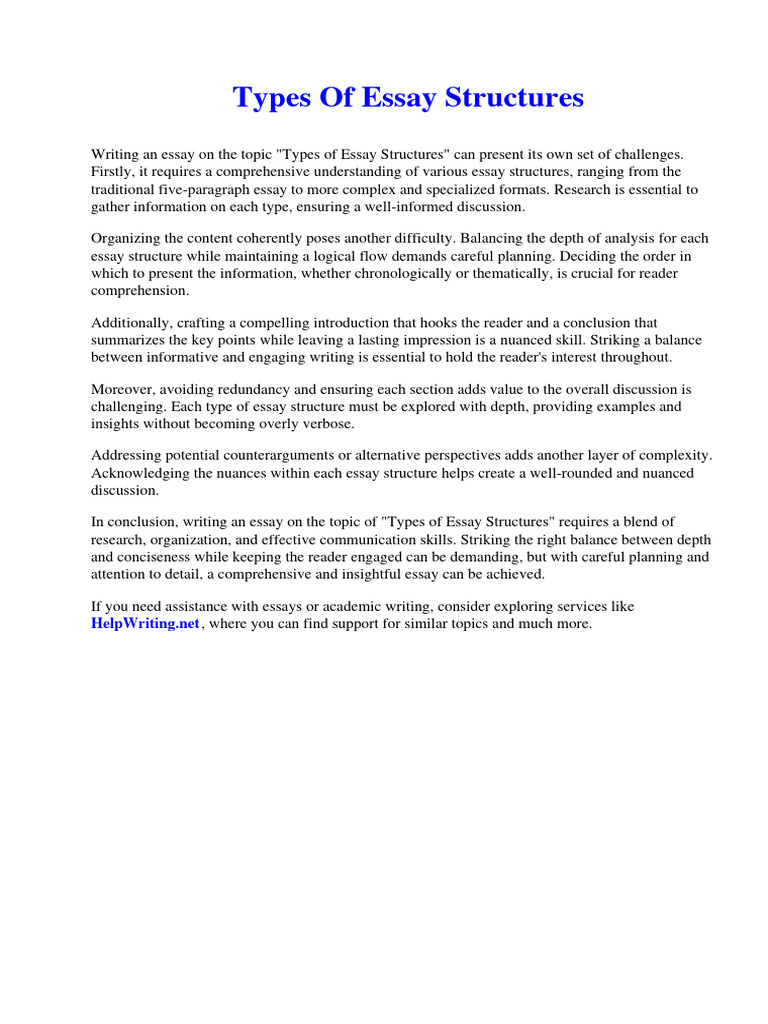 Types of Essay Structures | PDF | Shia Islam | Essays