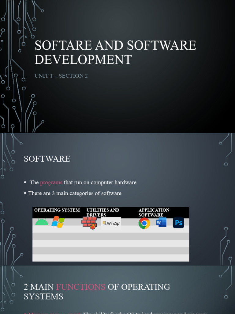 SOFTARE AND SOFTWARE DEVELOPMENT (Autosaved) | PDF | Scheduling (Computing) | Graphical User ...
