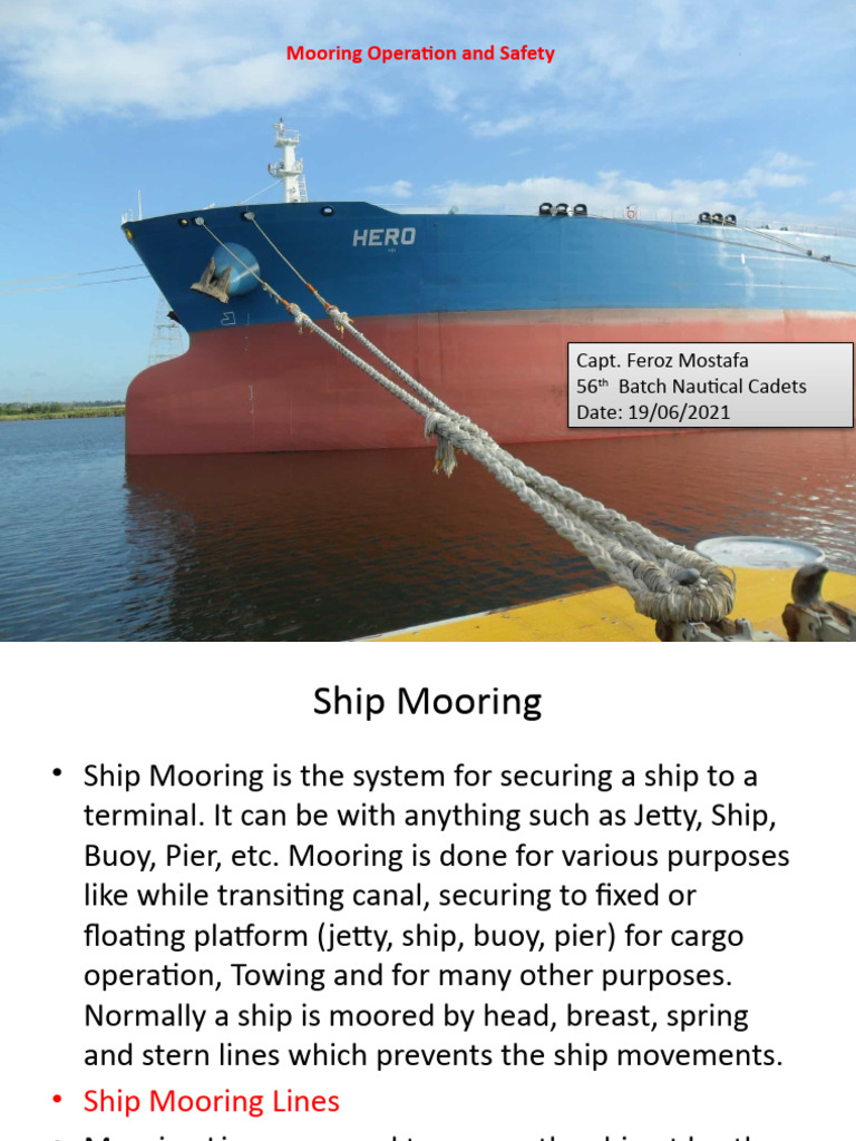 Safe Ship Mooring Operations Guide | PDF | Ships | Stern