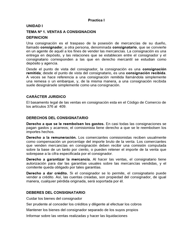 Consignaciones y Ventas A Plazo | PDF | Pagos | Precios