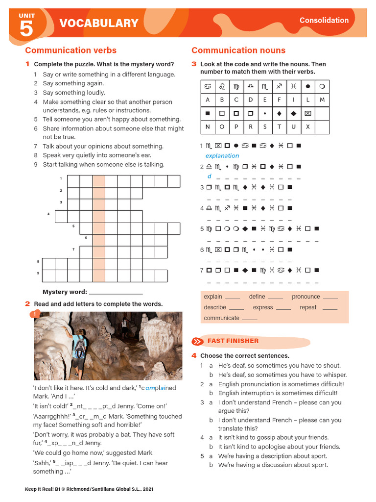 Kir b1 Online Ws - Unit 5 - Final | PDF | English Language | Sandwich
