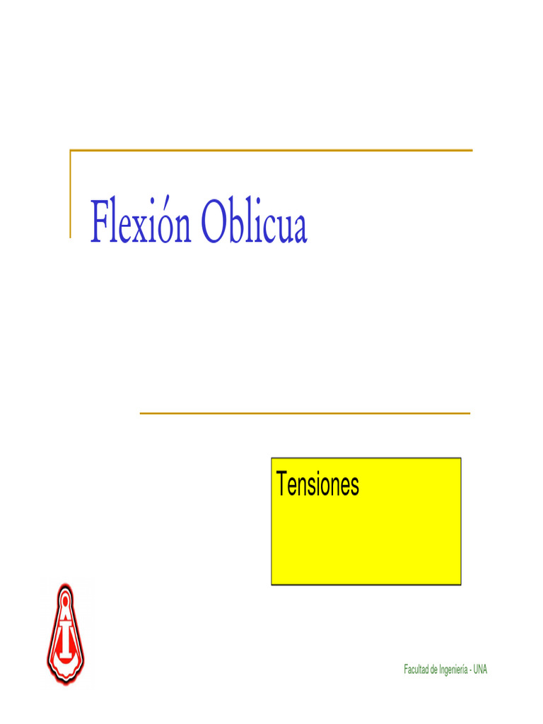 010 MMI - Flexion Oblicua - Tensiones - Deformacion | PDF | Viga ...