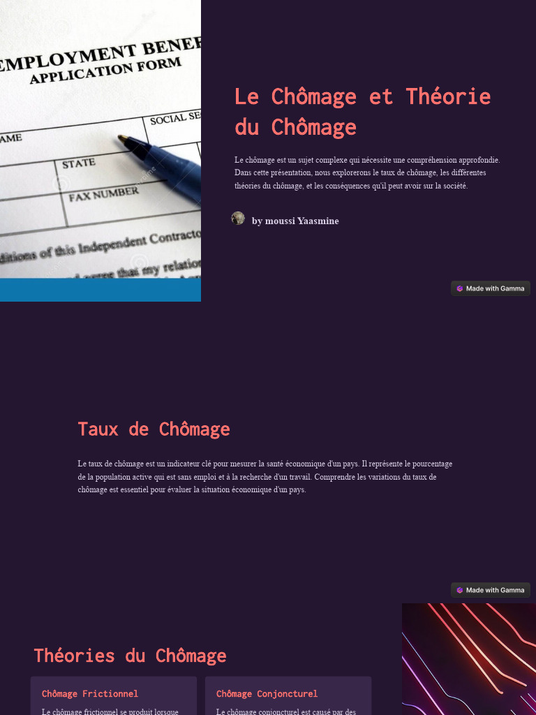 Le Chomage Et Theorie Du Chomage | PDF | Chômage | Économie