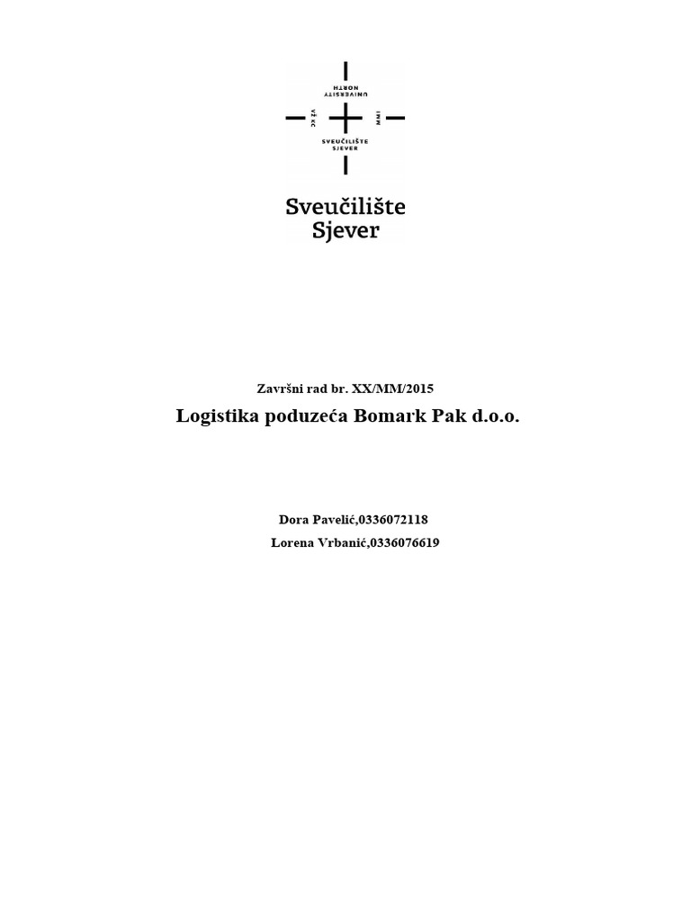 Logistika Poduzeća Bomark Pak - TIM DLD | PDF