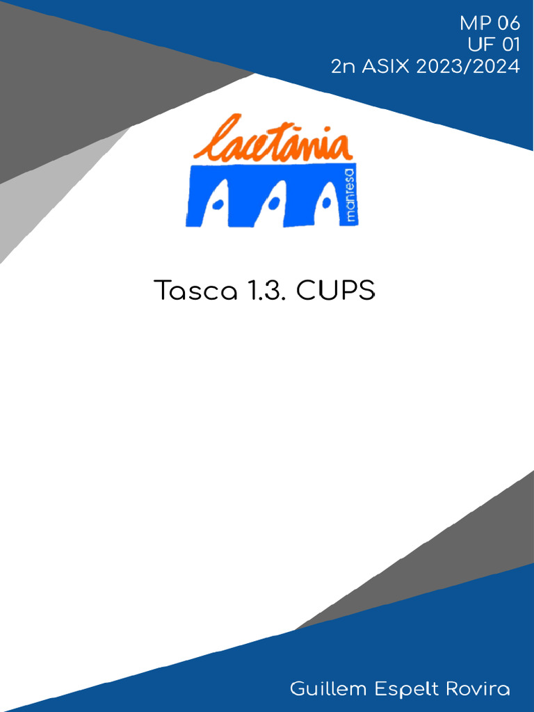 Tasca 1.3. CUPS | PDF