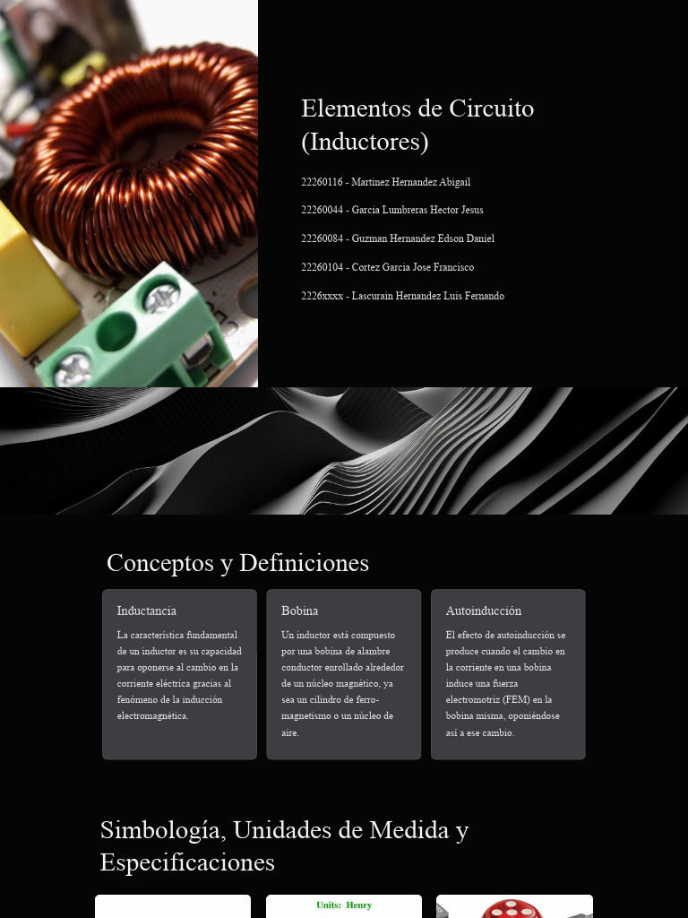 Elementos de Circuito Inductores | PDF | Inductor | Corriente eléctrica