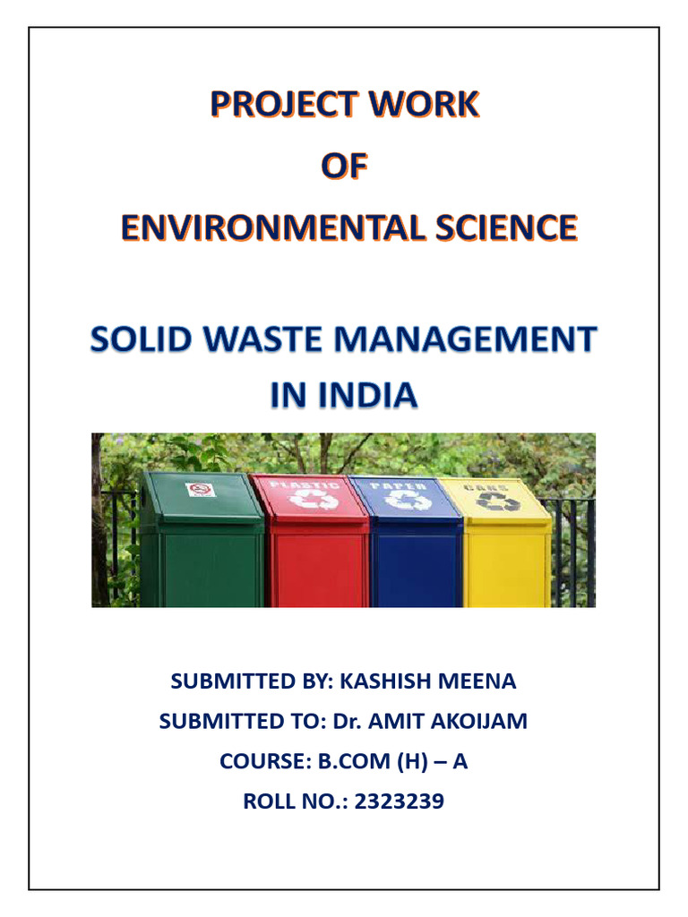 (H) - A Evs Assignment | PDF | Waste | Municipal Solid Waste