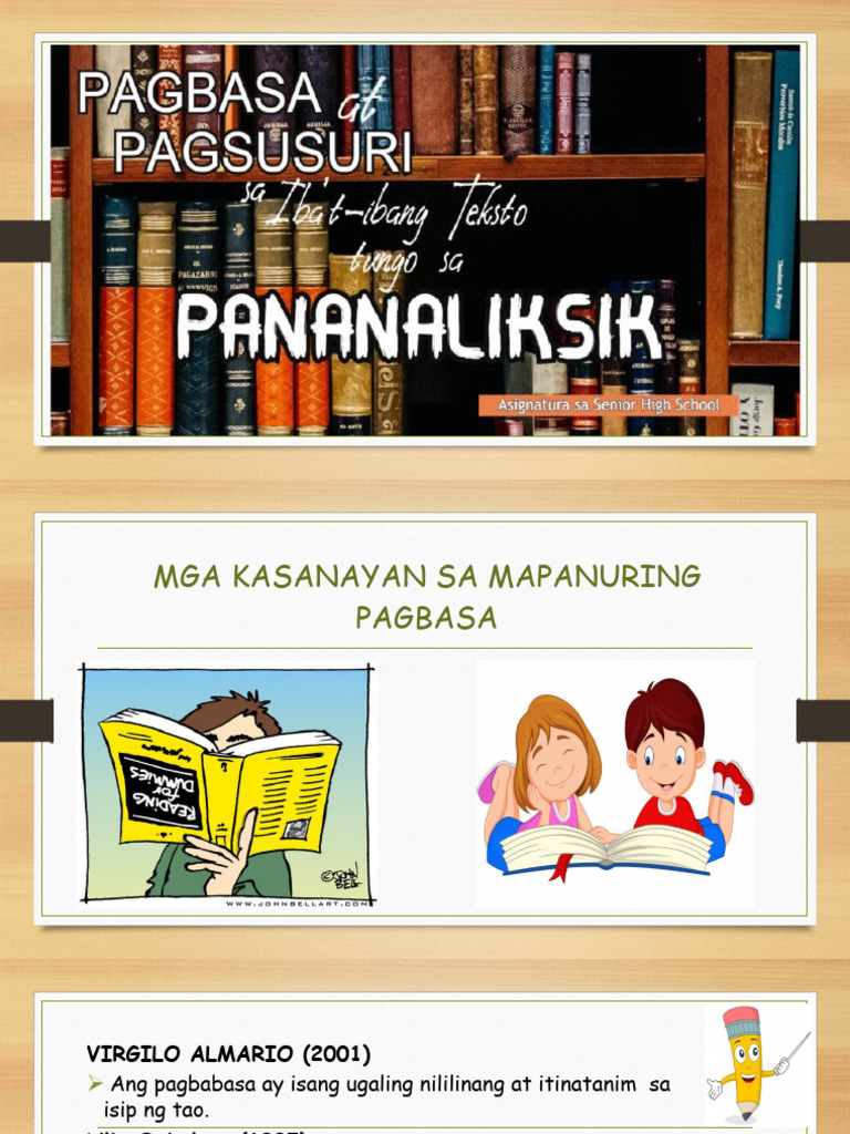 Modyul 12 Mapanuring Pagbasa | PDF