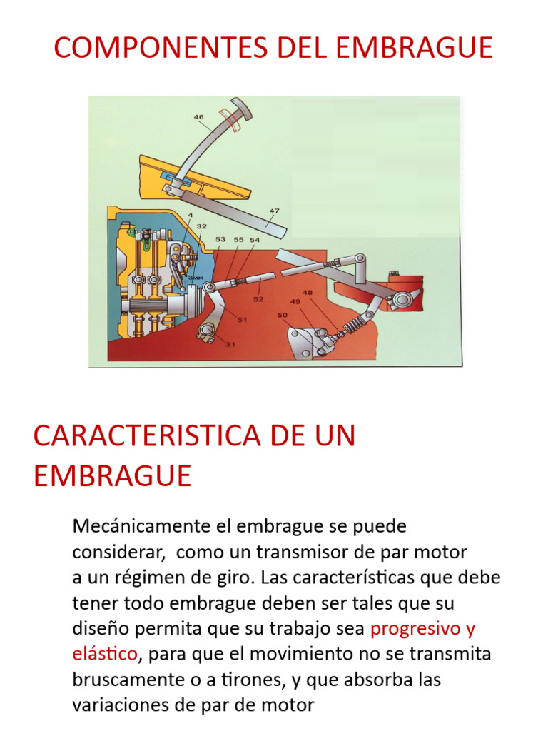 Componentes y Clasificación del Embrague | PDF
