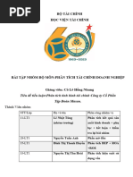 NHÓM 1- PHÂN TÍCH BCTC CÔNG TY CỔ PHẦN TẬP ĐOÀN MASAN | PDF