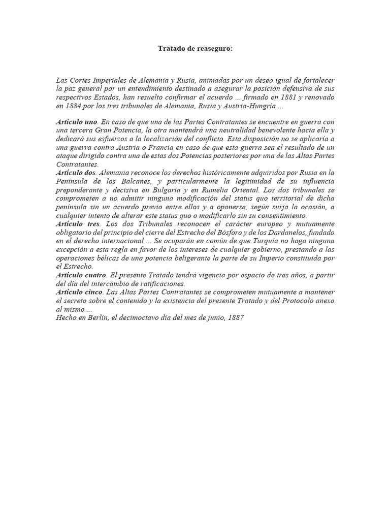 Tratado de Reaseguro | PDF | Historia