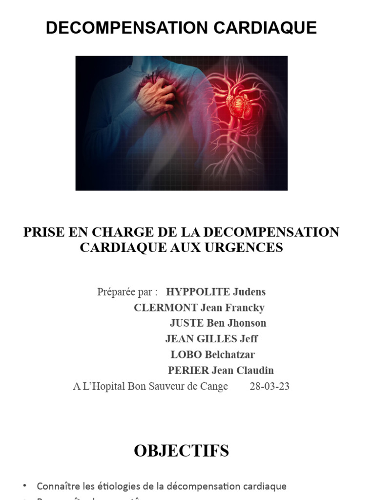 Prise en charge de la décompensation cardiaque | PDF | Insuffisance ...