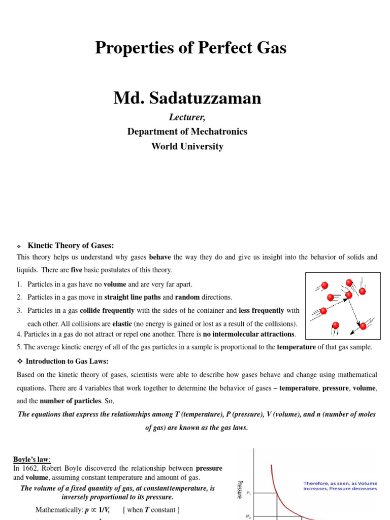 Lecture-3 - Properties of Perfect Gas | Download Free PDF | Gases ... Lecture-3 - Properties of Perfect Gas | Download Free PDF | Gases ...