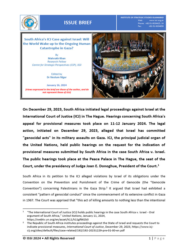 South Africa's ICJ Case Against Israel - Will The World Wake Up To The Ongoing Human Catastrophe ...