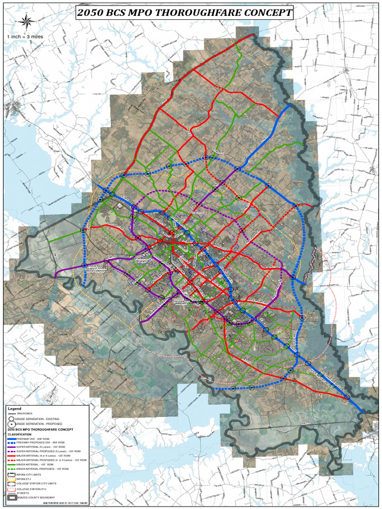 Revised Approved Final 2050 BCSMPO Major Thoroughfare Concept | PDF