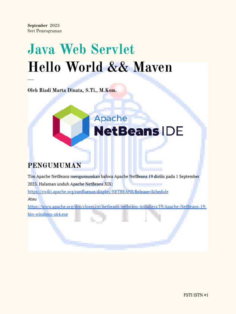 Praktek ApacheNetbeans Release XIX | PDF | Komputer