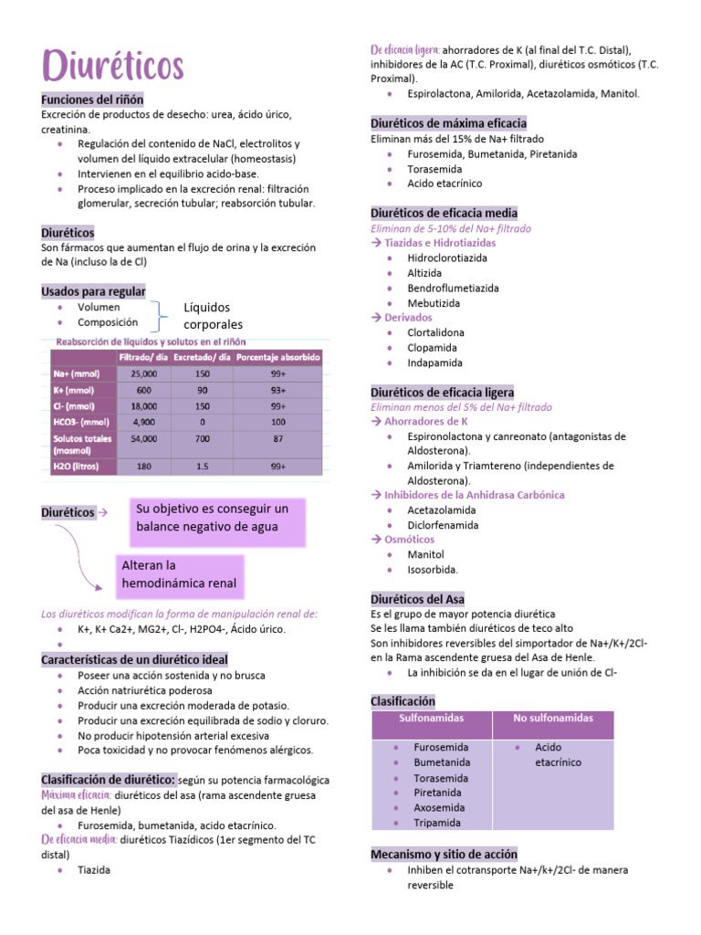 Diuréticos y Quinetazona en Tratamientos | PDF | Hipertensión ...