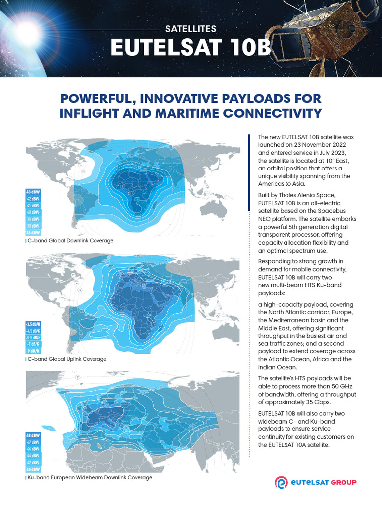 Eutelsat Satellite E10b | PDF | Communications Satellite | Spacecraft